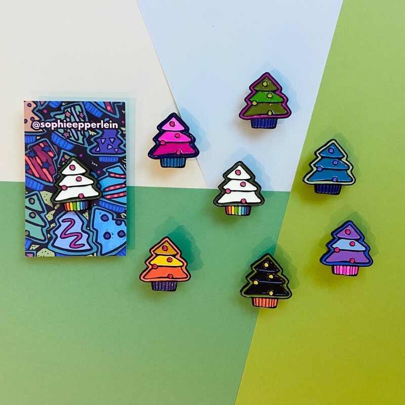 Christmas Enamel Pin - Etsy