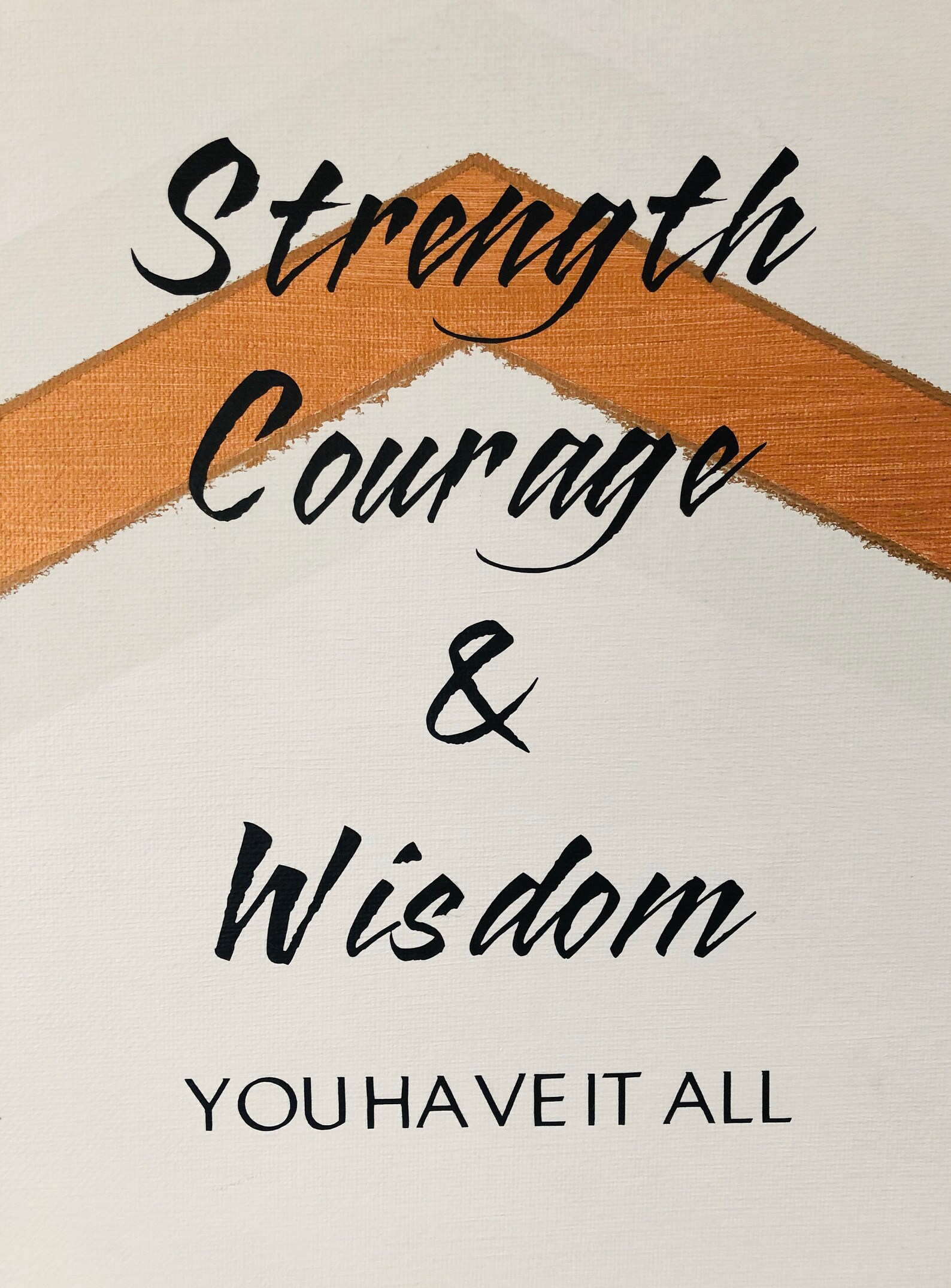 Strength Courage Wisdom Canvas Board Wall Art 25x30cm - Etsy