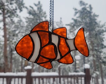 Clown Fish Stained Glass Pattern Digital Download - Etsy