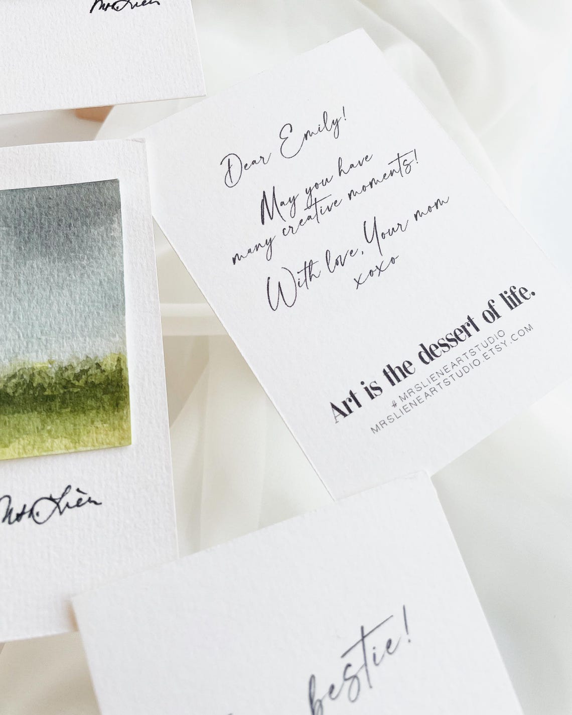 No14. Original Watercolor Painting Card. Personalize With Text of Your ...