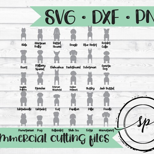 254 Dog Silhouette Bundle SVG UPDATE Dog Butt Leash Holder - Etsy New ...