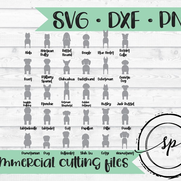 Dog Butt Silhouette Svg - Etsy