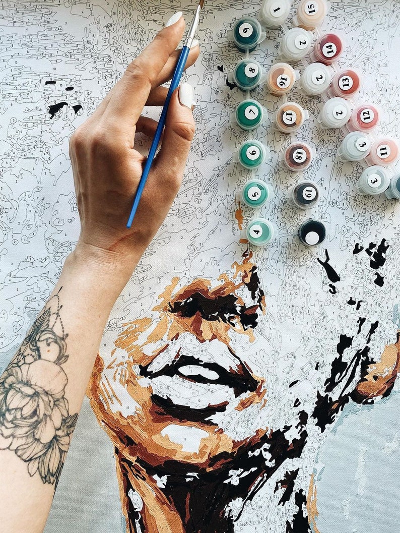 Bee Painting by Numbers, Diy Painting on Canvas, Paint by Numbers Kit ...