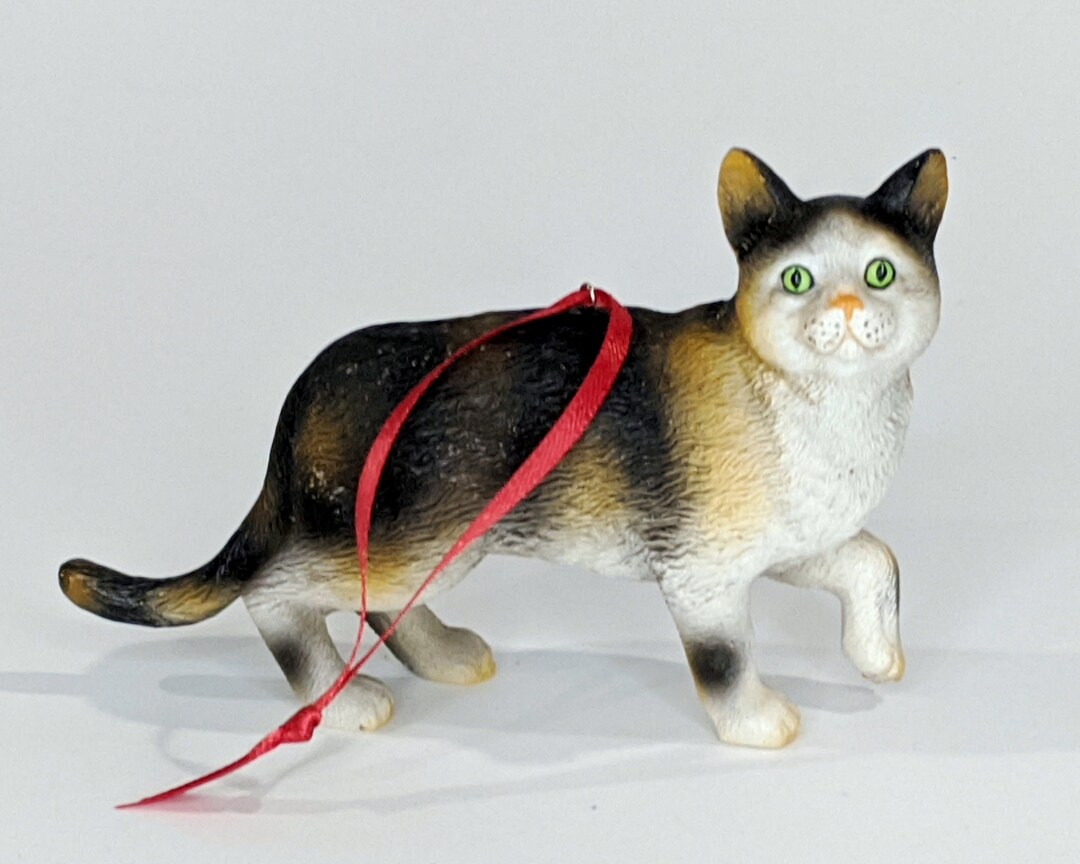 Cat Ornament Calico Cat Hanging Ornament Cat Lovers Knick Knack ...