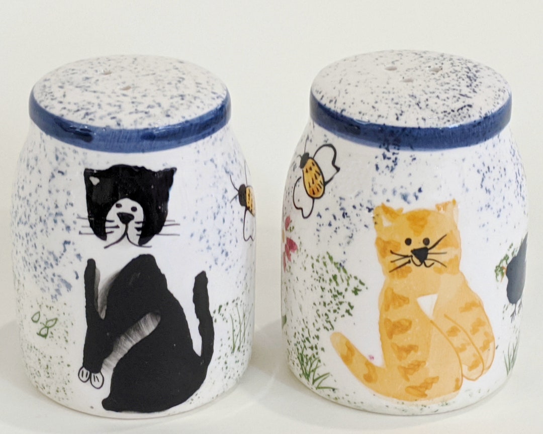 Cat Salt Pepper Cats Tuxedo Tiger Tabby Funny Cats White - Etsy