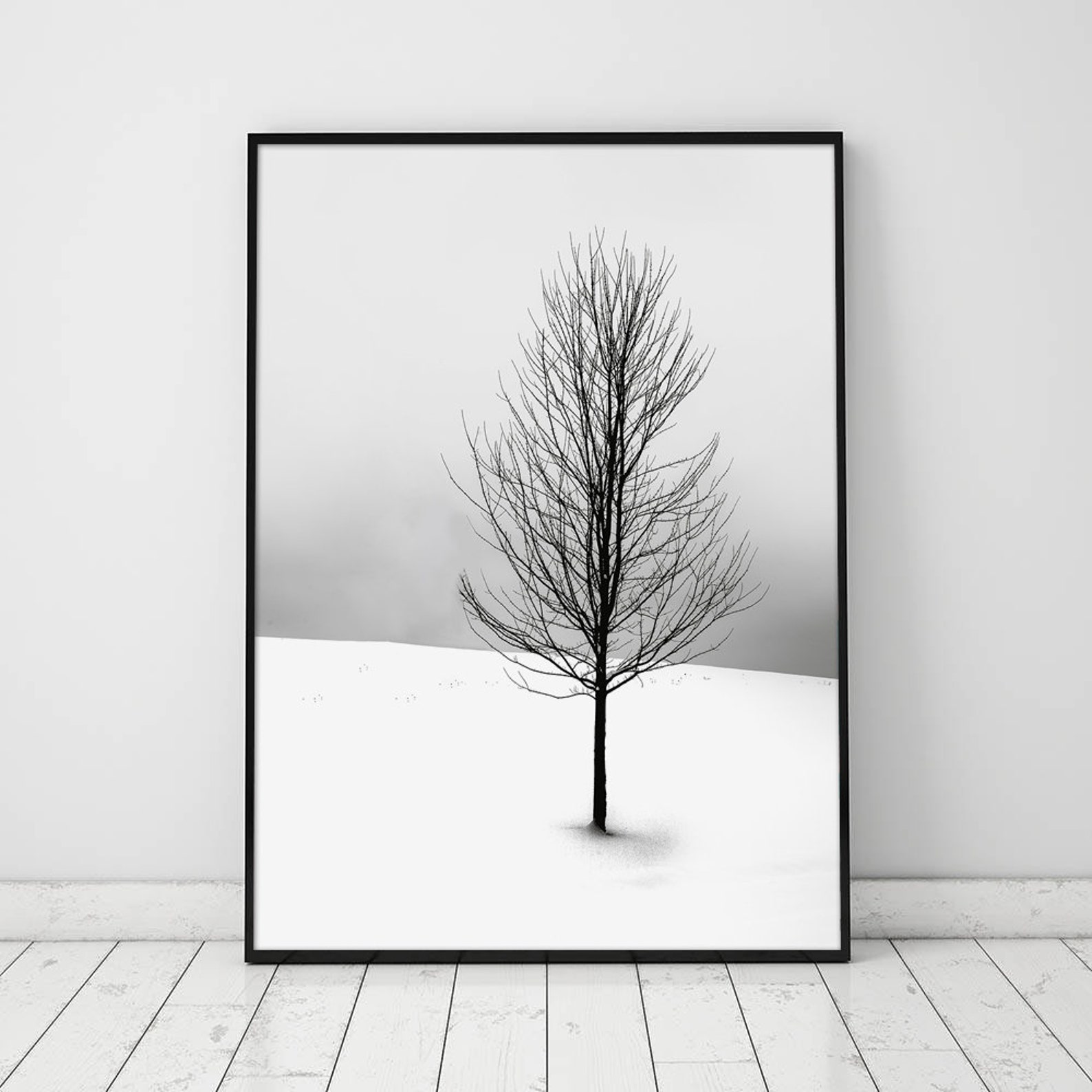 Minimalism Tree Print Winter Tree Print Modern Wall Art - Etsy