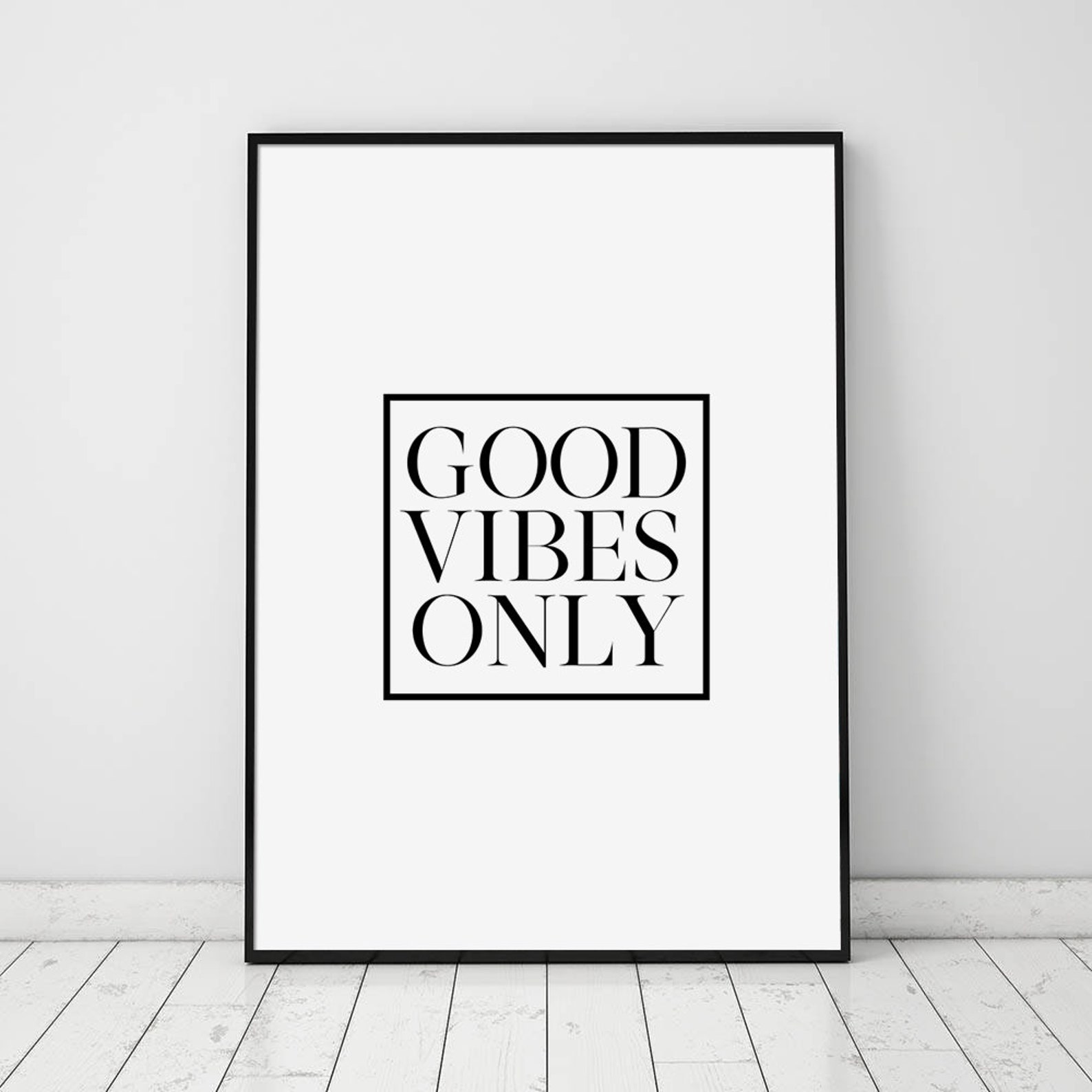 Good Vibes Typography Print Positive Vibes Modern Wall Art | Etsy