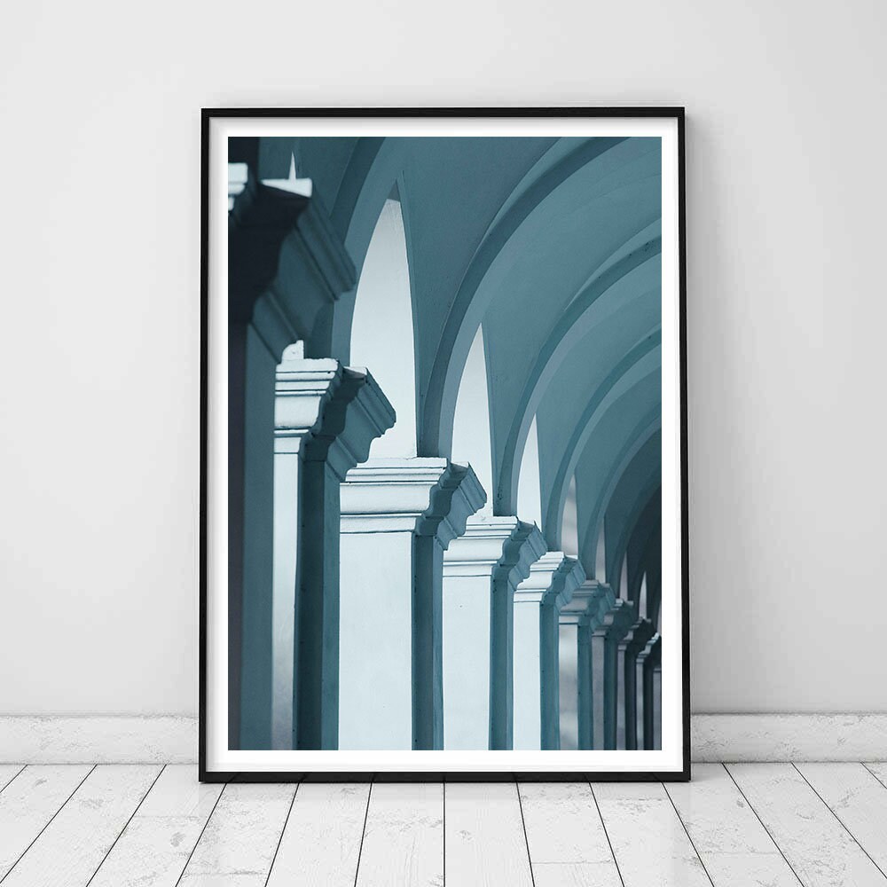 Deep Blue Print Architecture Print Arch Poster Arch Print - Etsy UK