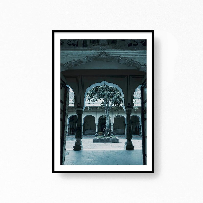 Arch Print Deep Blue Print Architecture Print Arch Poster - Etsy