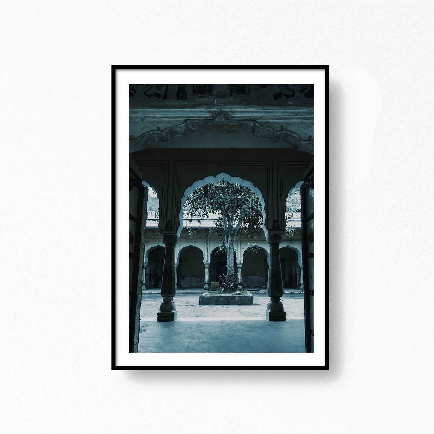 Arch print Deep blue Print Architecture Print Arch poster | Etsy