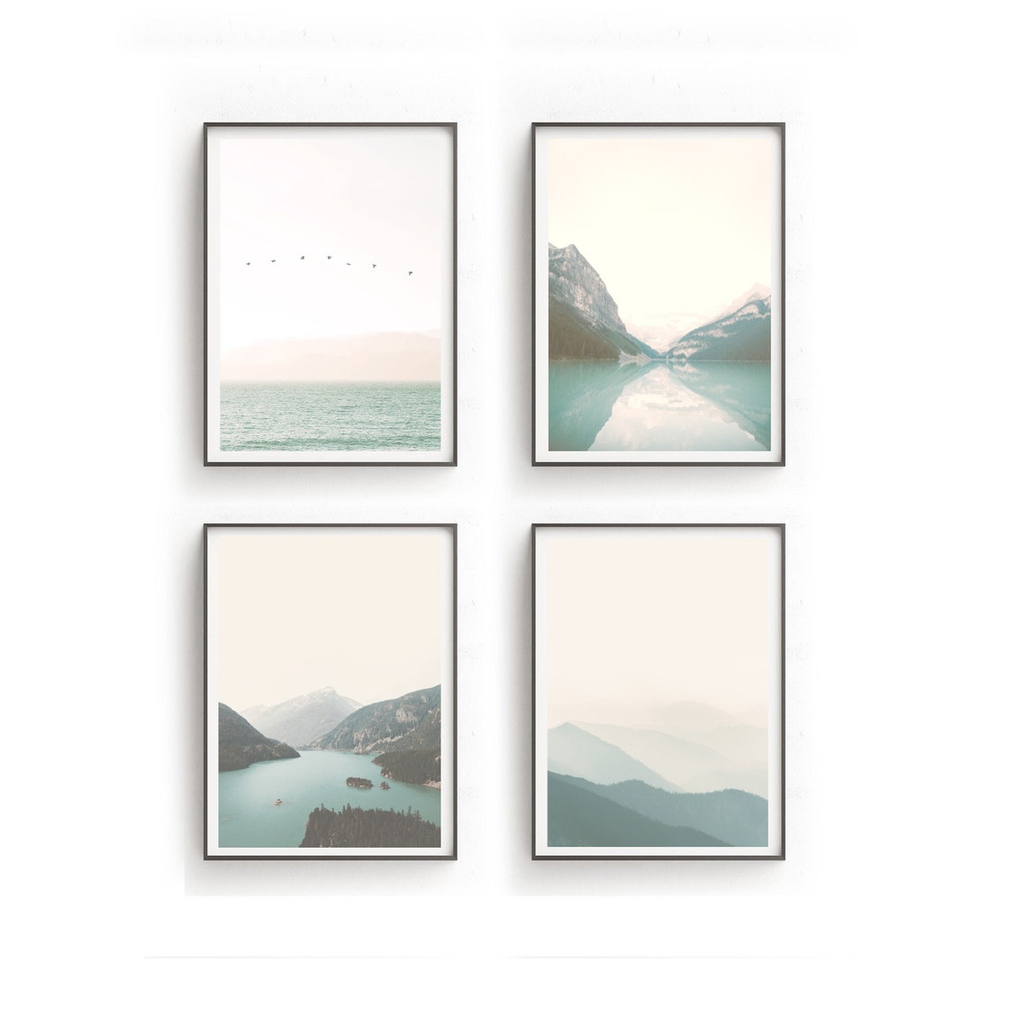 4 Piece Wall Art Mountain Prints Set of 4 Prints Printable - Etsy
