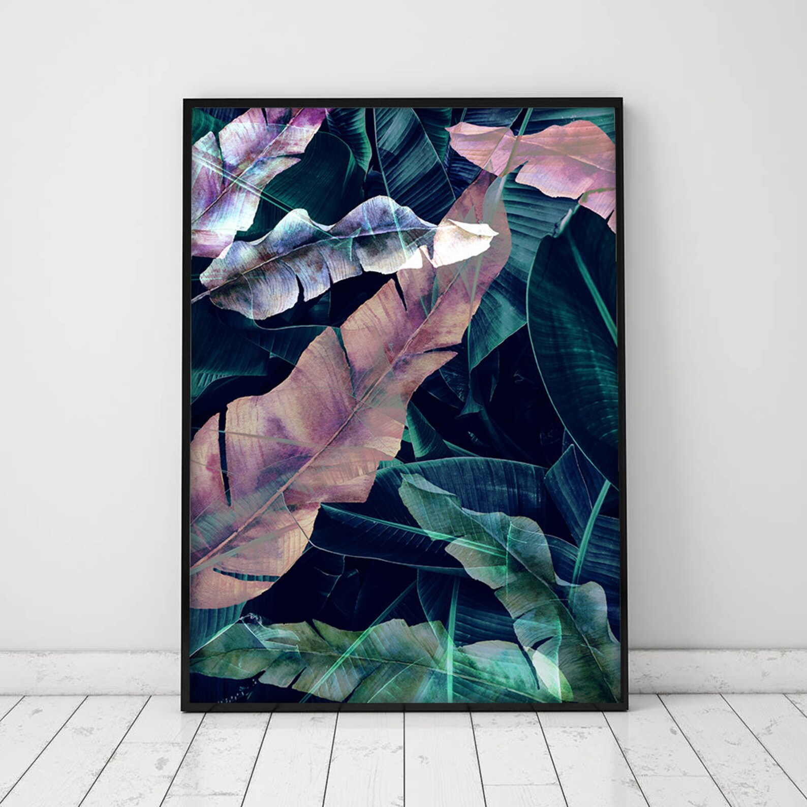 Banana Leaf Print Abstract Printable Art Leaf Wall Art Leaf - Etsy