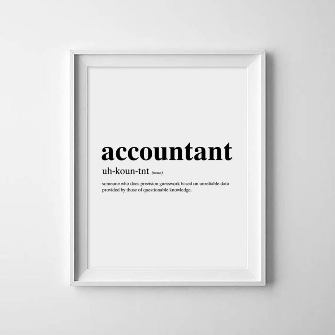 Accountant Definition Print Definition Print Quote Print - Etsy