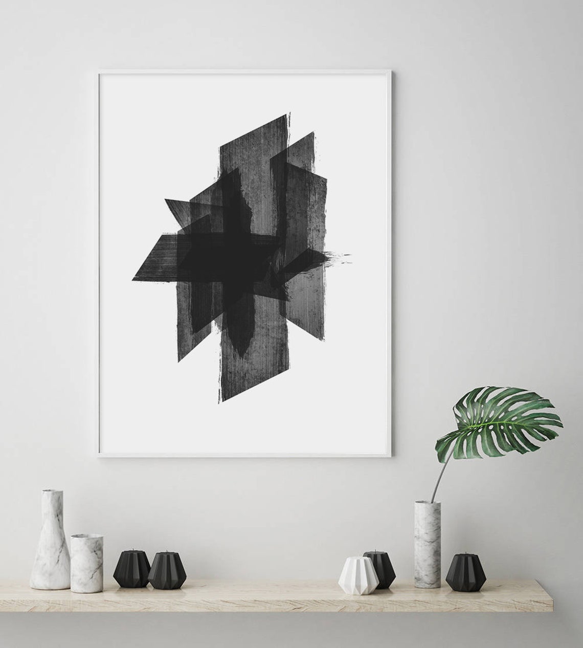 Minimalist Art Abstract Art Print Printable Art Black and - Etsy