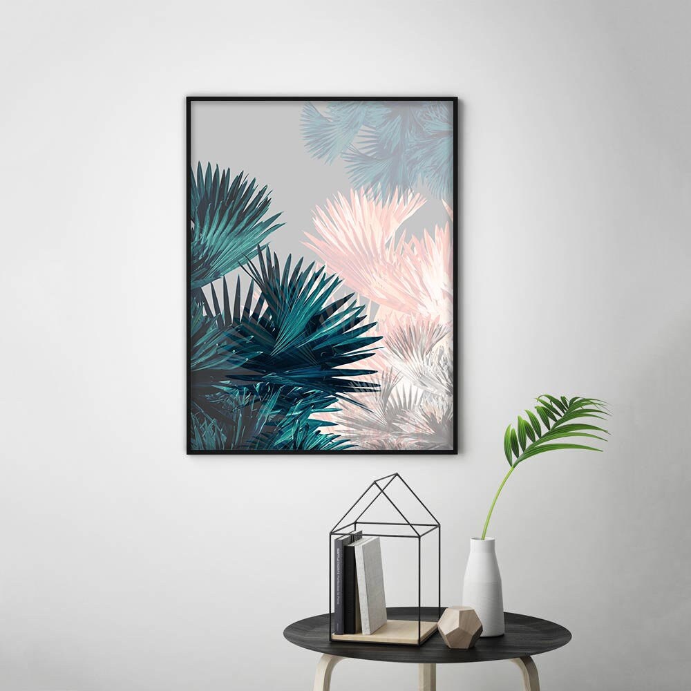 Abstract Leaf Print Palm Leaf Leaf Wall Art Plant Print - Etsy