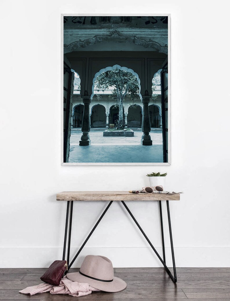 Arch Print Deep Blue Print Architecture Print Arch Poster - Etsy