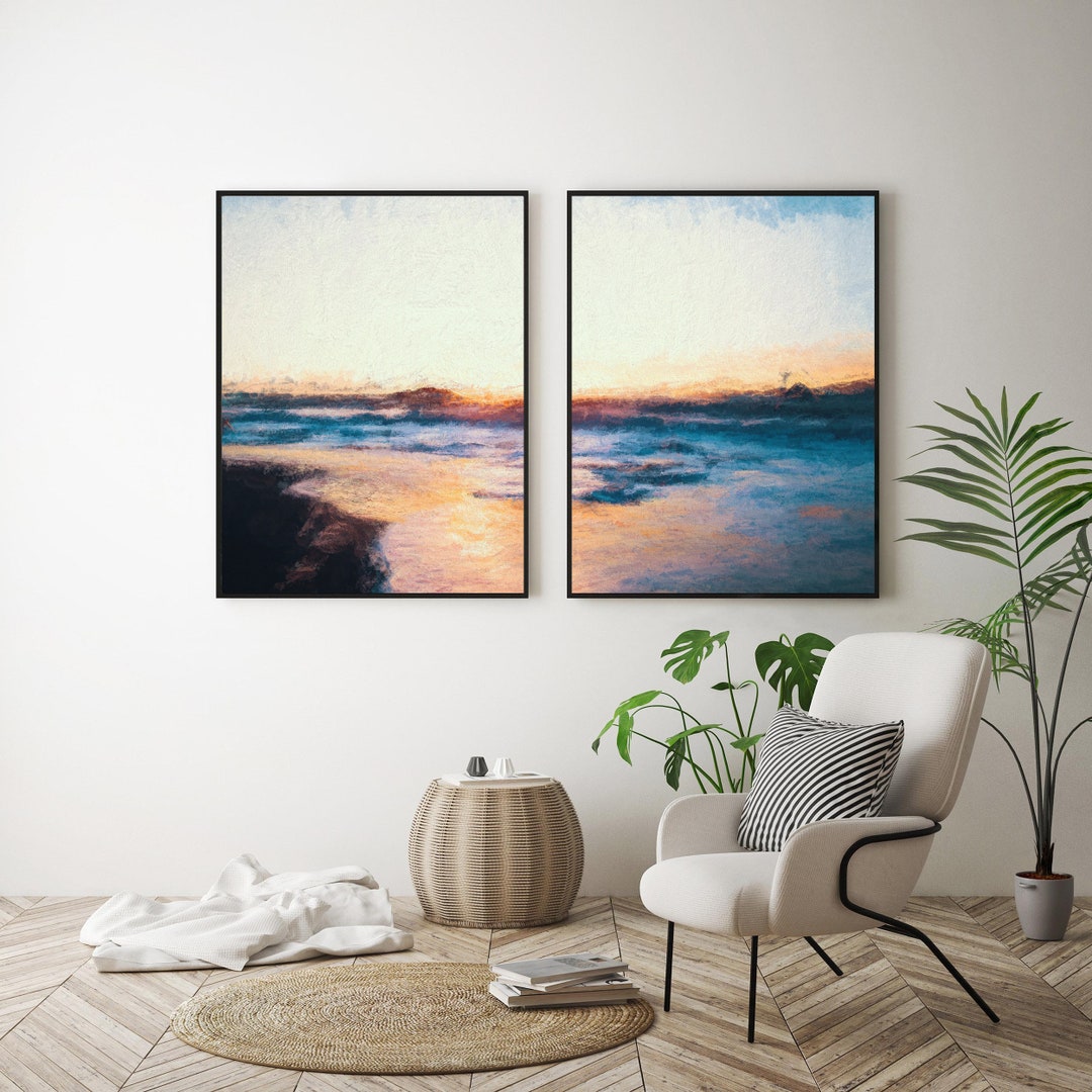 Ocean Print Set, Ocean Print, Beach Print, Abstract Wall Art, Ocean ...