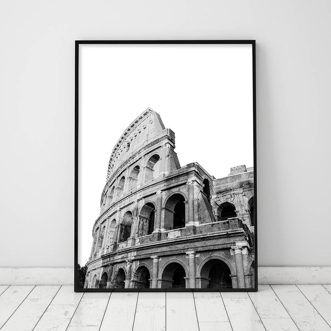 Colosseum Print,ancient Rome Print,architecture Poster,black and White ...
