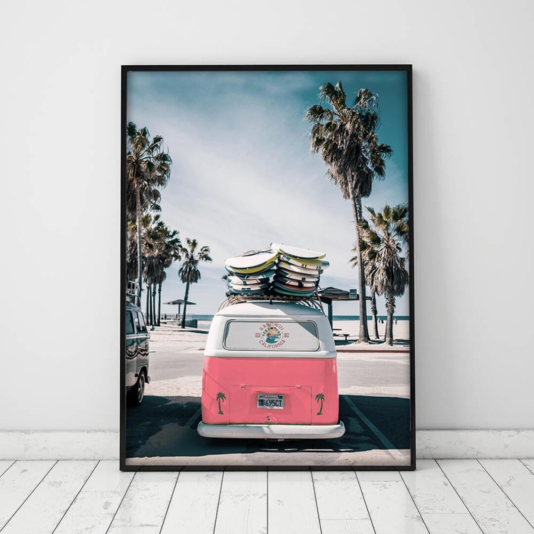 Retro Van Print,beach Life Print,beach Print,living Room Decor,dining ...
