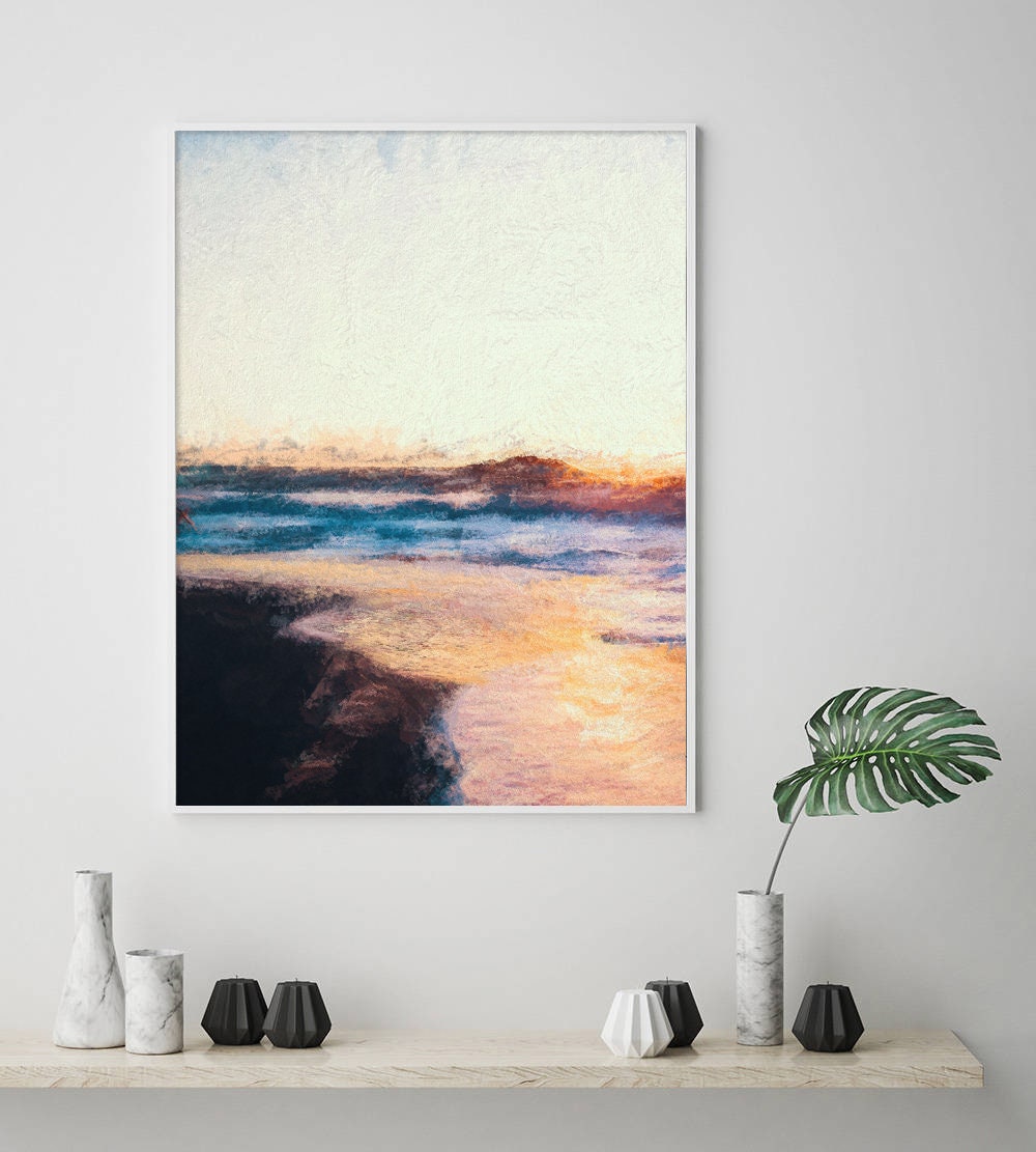 Ocean Print Set Ocean Print Beach Print Abstract Wall Art | Etsy