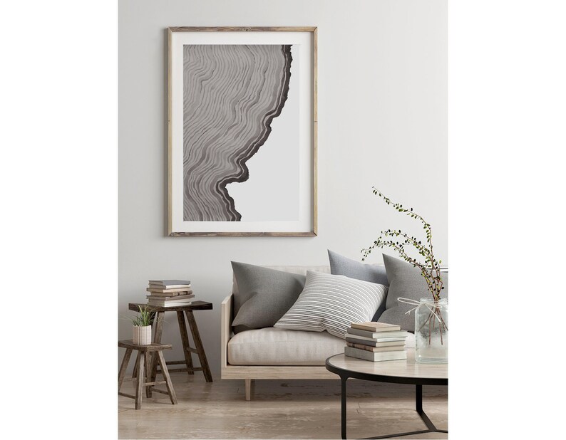 Tree Ring Wall Art Kinfolk Decor Wood Prints Watercolor - Etsy