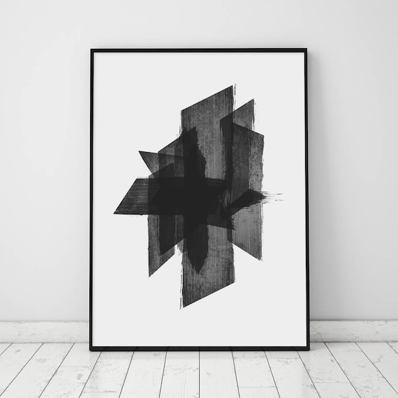 Minimalist Art Abstract Art Print Printable Art Black and - Etsy