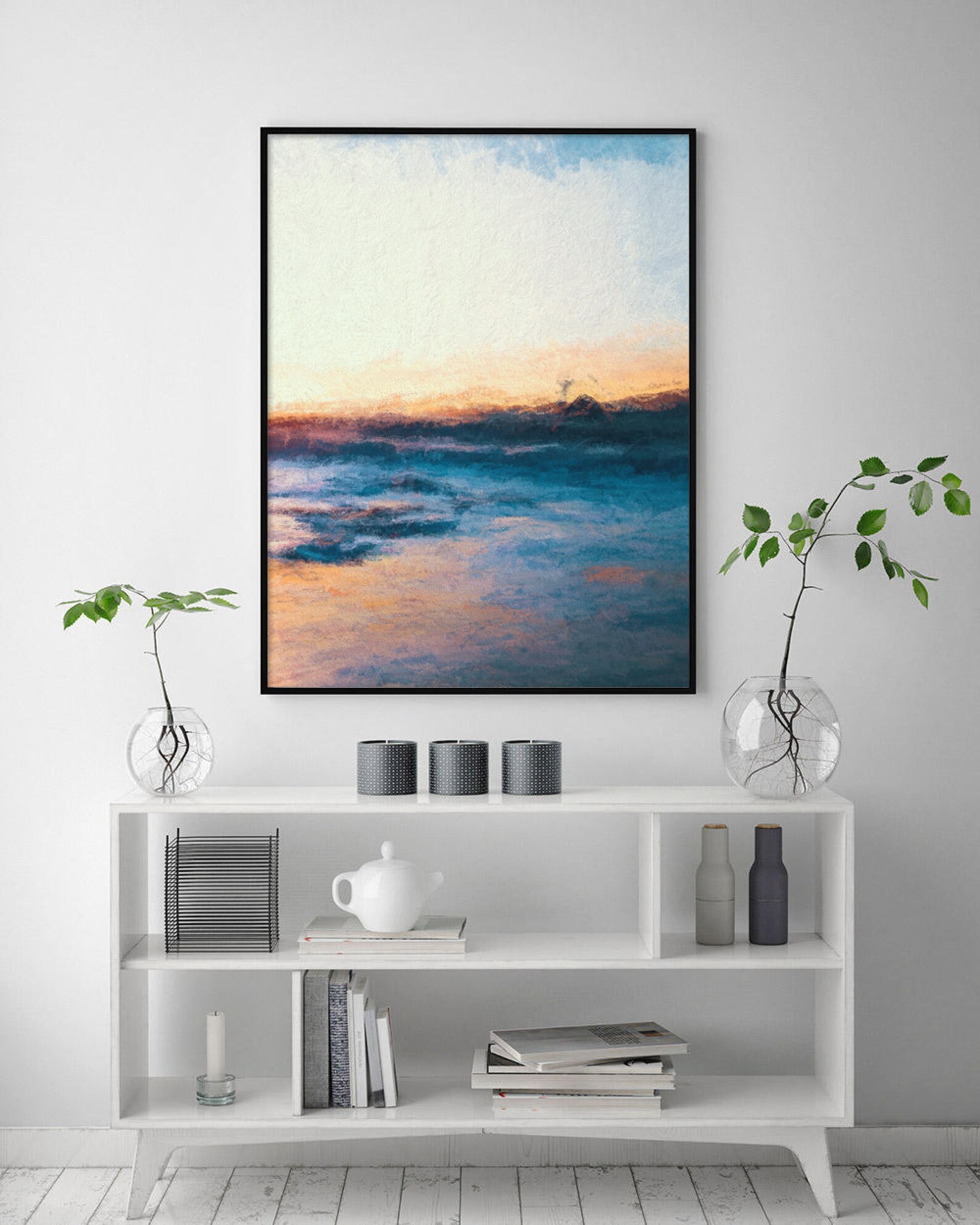 Ocean Print Set Ocean Print Beach Print Abstract Wall Art | Etsy