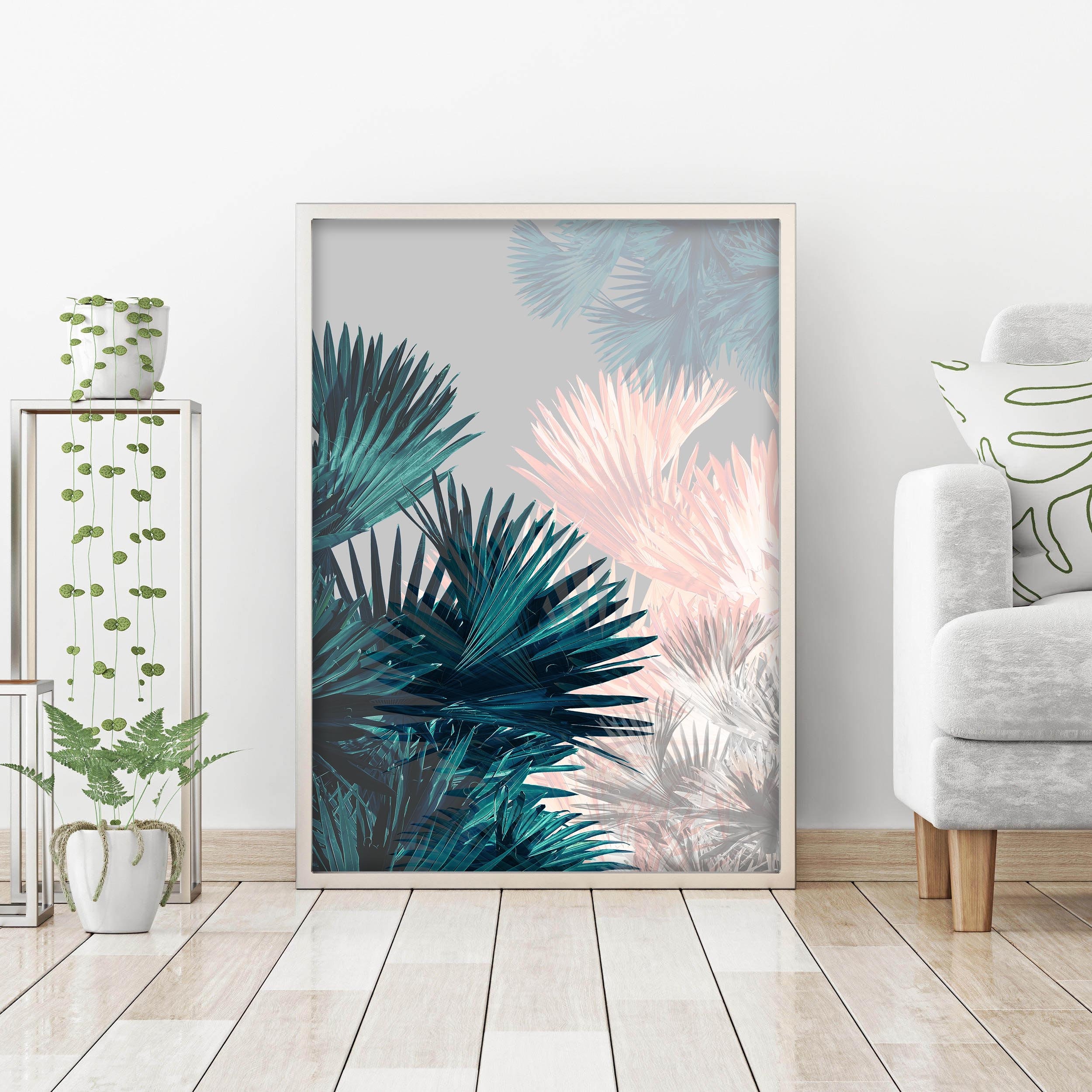 Abstract Leaf Print Palm Leaf Leaf Wall Art Plant Print - Etsy