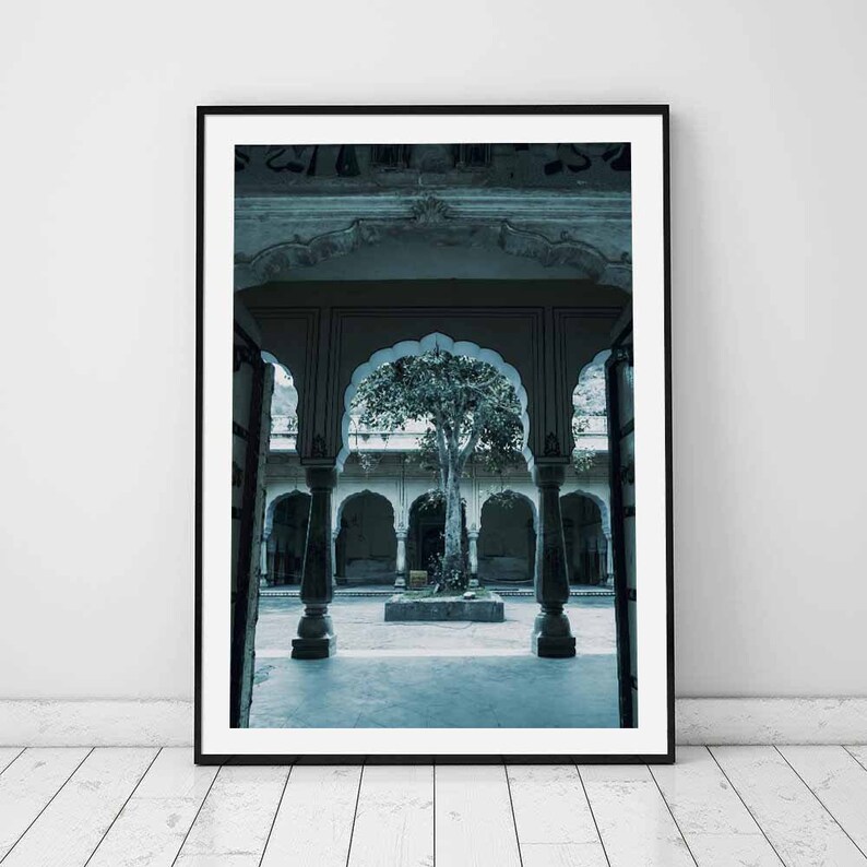 Arch Print Deep Blue Print Architecture Print Arch Poster - Etsy