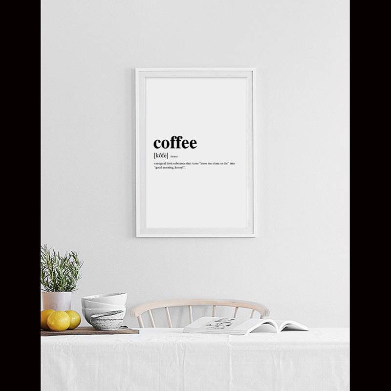 Coffee Definition Print Coffee Definition Poster Quote - Etsy