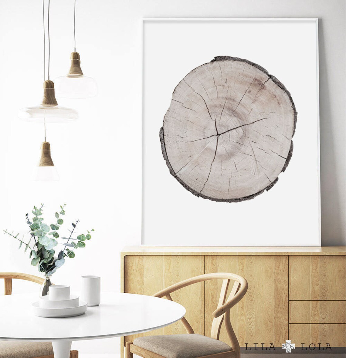Tree Ring Photo Living Room Print Tree Ring Wall Art | Etsy