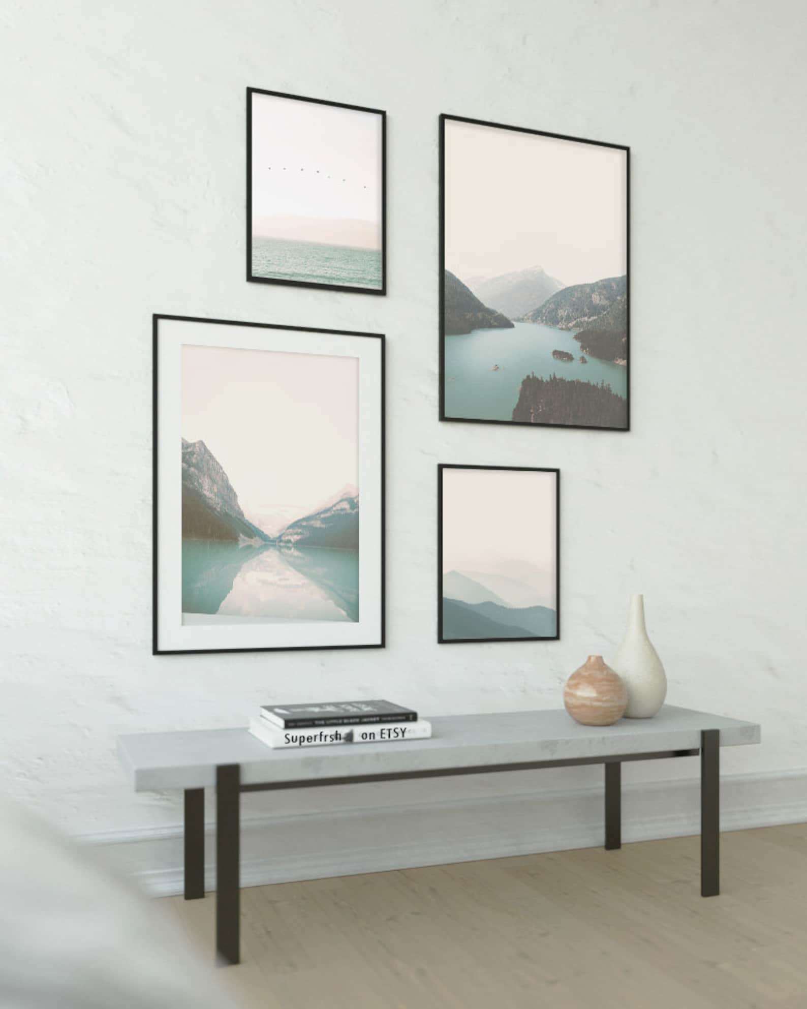 4 Piece Wall Art Mountain Prints Set of 4 Prints Printable - Etsy
