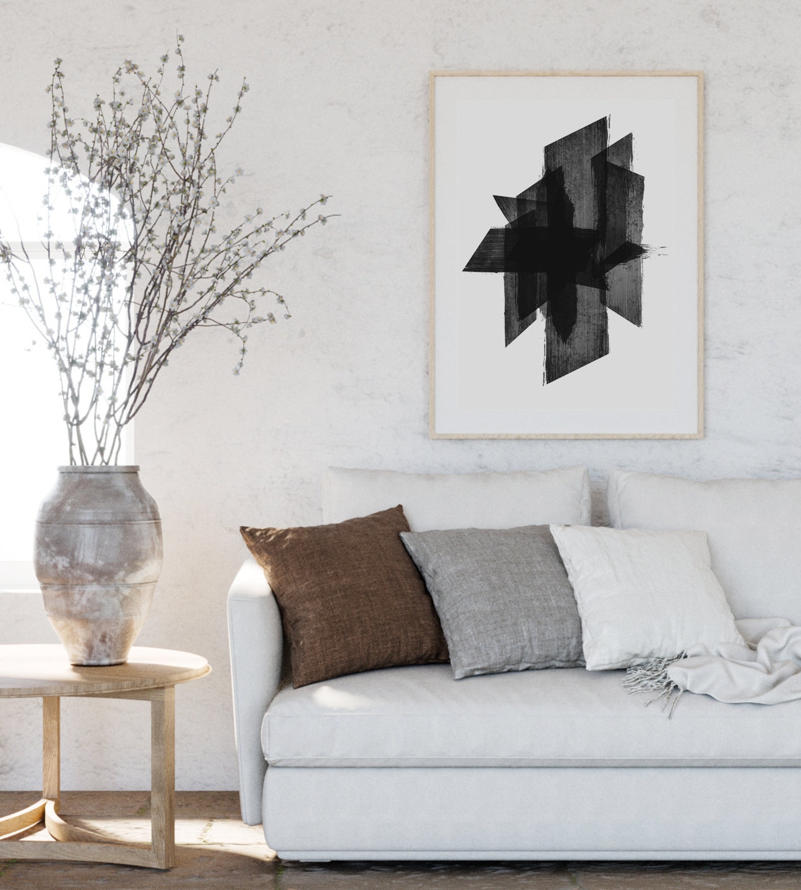 Minimalist Art Abstract Art Print Printable Art Black and - Etsy