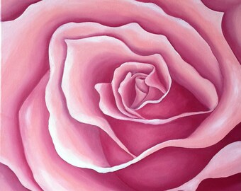 Single rose painting | Etsy