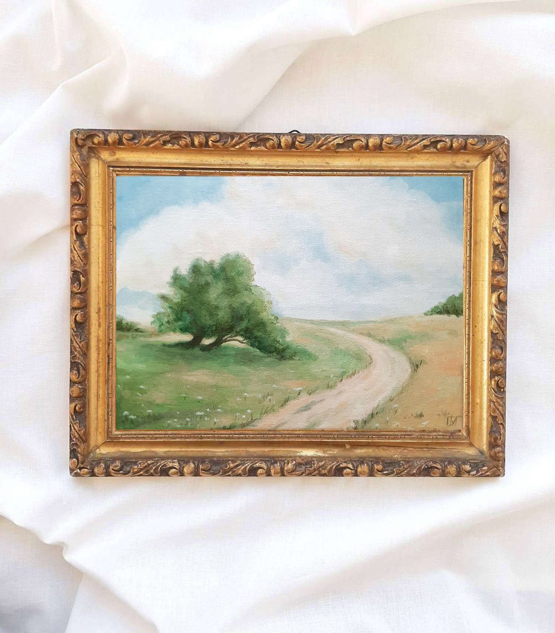 Country Landscape Art Print, Unframed Oil Painting, Oil Painting ...