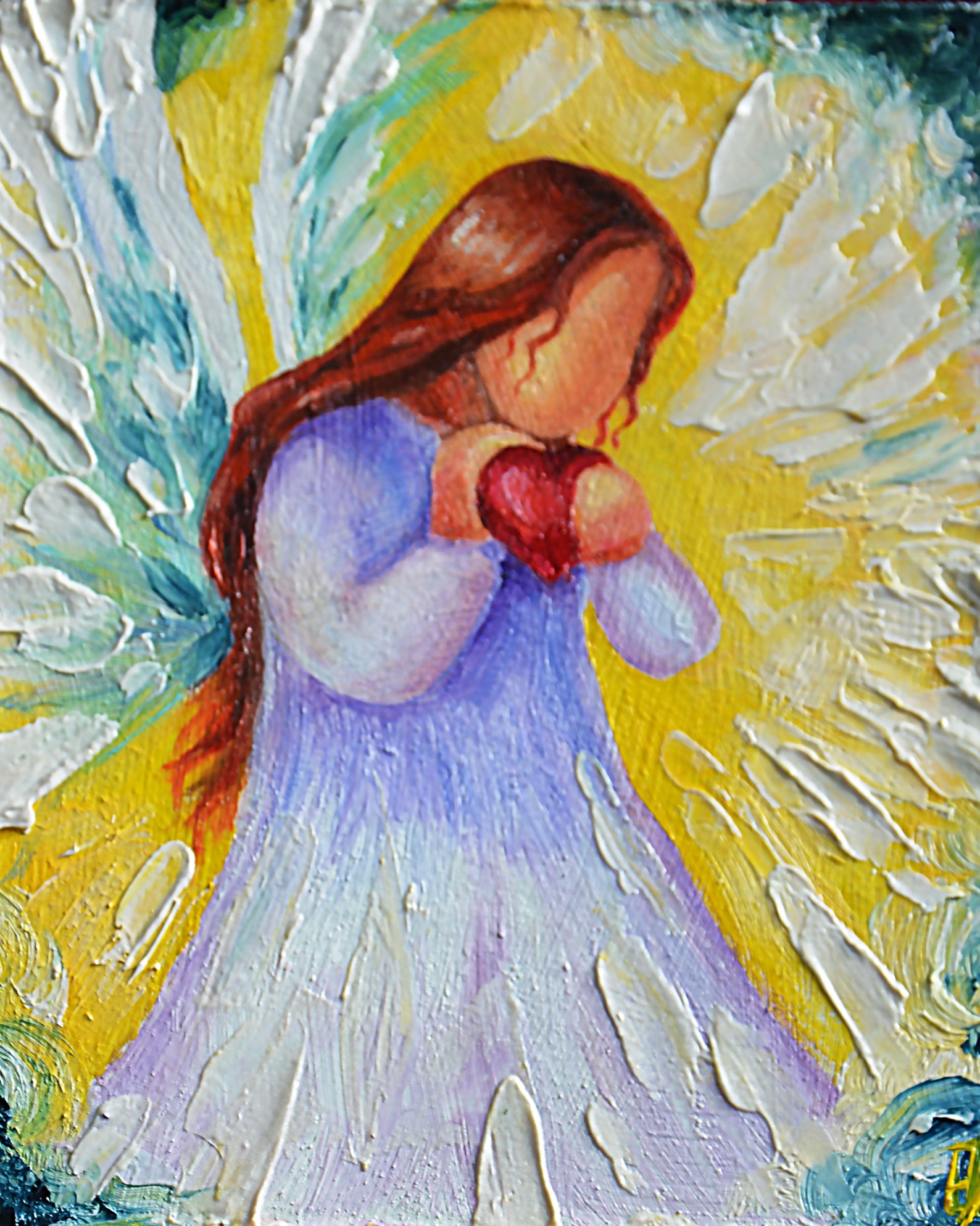 Angel Painting Angels Art Original Oil Painting Angel With | Etsy