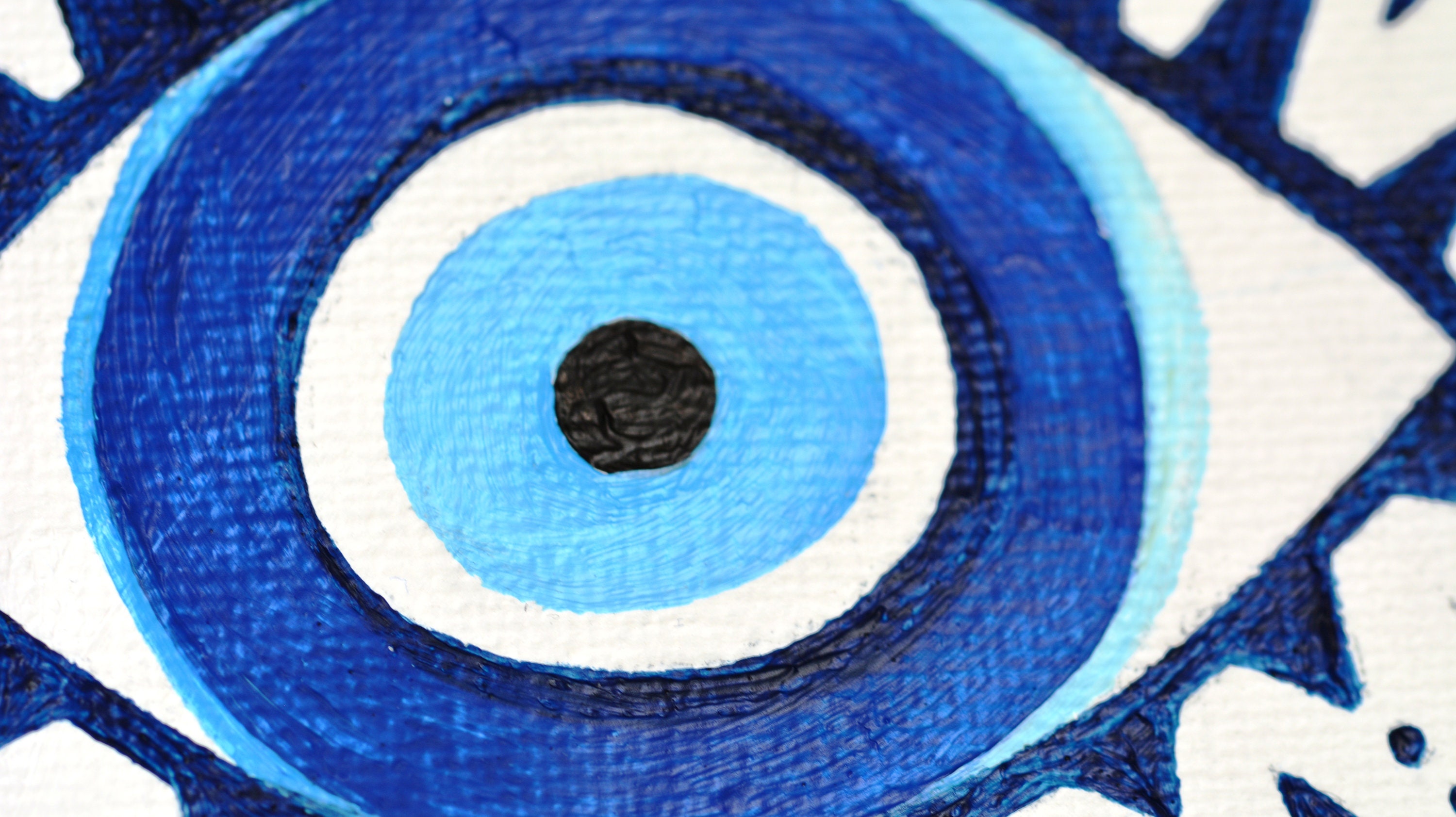 Evil Eye Painting Blue Eye Original Painting Turkish Wall Art ...