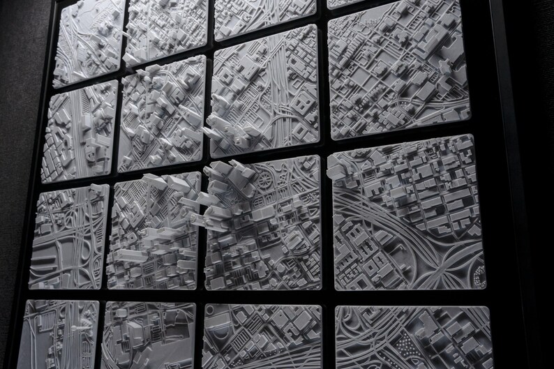 Dallas Skyline 3d-printed Map - Etsy
