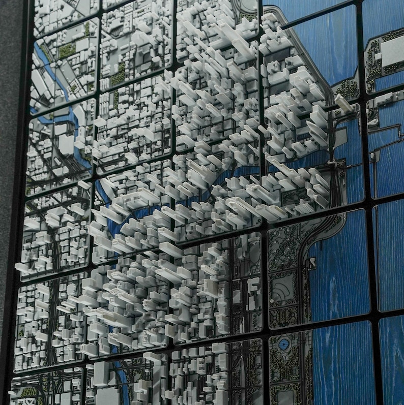 Chicago Skyline 3d-printed Multi-color Map - Etsy