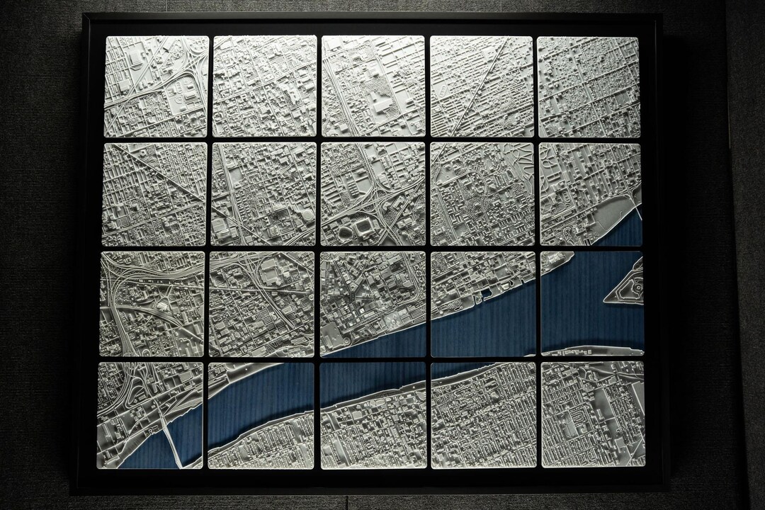 Detroit 3d-map - Etsy