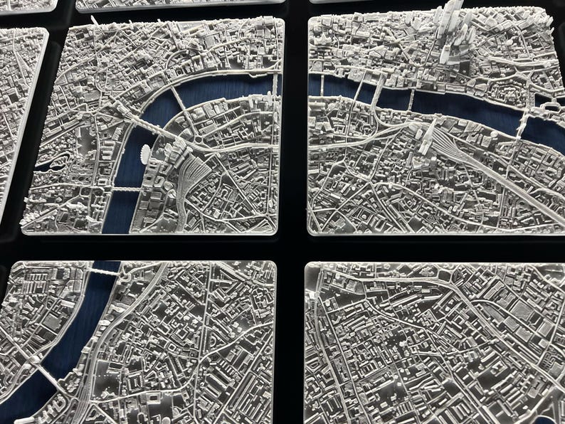 London 3d-printed Map - Etsy