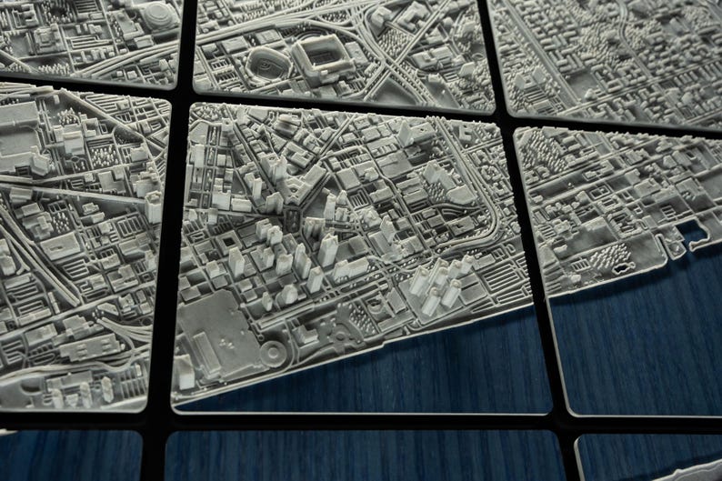 Detroit 3d-map - Etsy