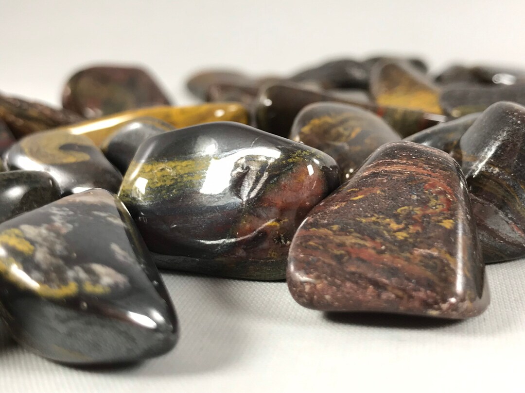 Tigers Iron Large Tumbled Stone / Crystals / Palm / Thumb / Polished ...