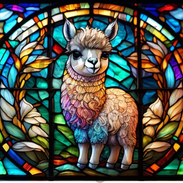Alpaca Stained Glass - Etsy