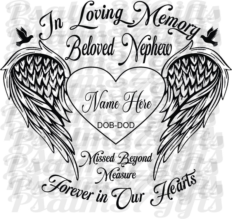Beloved Nephew in Loving Memory of Missed Beyond Measure - Etsy Canada