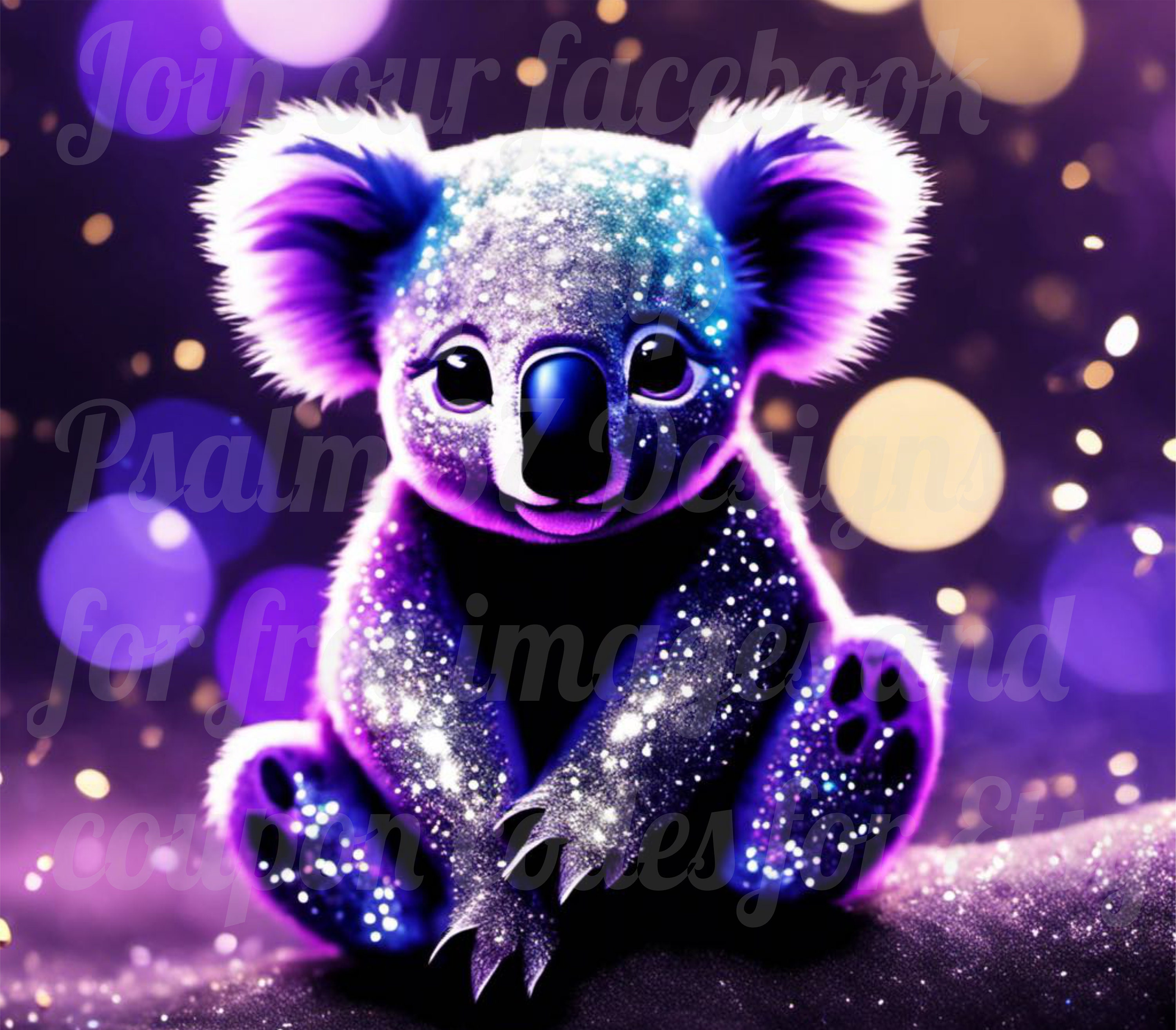 Purple Koala Bear Etsy UK
