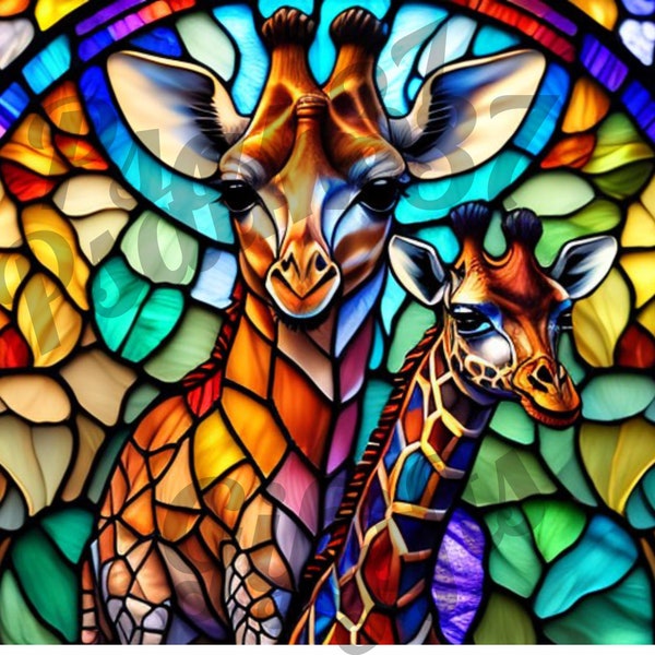 Stained Glass Giraffe - Etsy