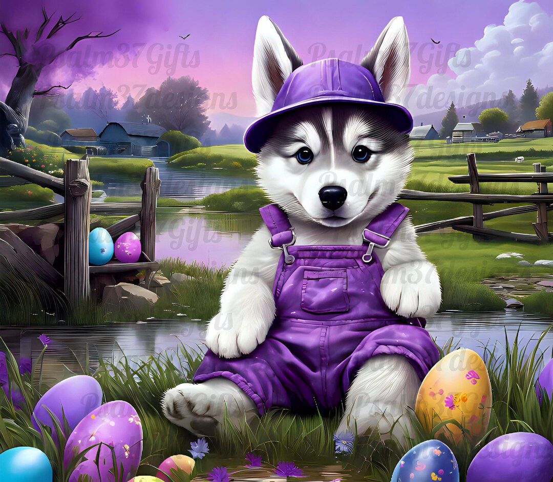 3D Adorable Siberian Husky Png Puppy Husky Easter Wrap Sippy Cup Baby ...