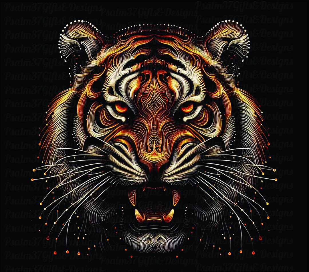 Bengal Tiger Wire Art PNG Pdf Jpeg Sublimation Tumbler Wrap Pillow Bags ...