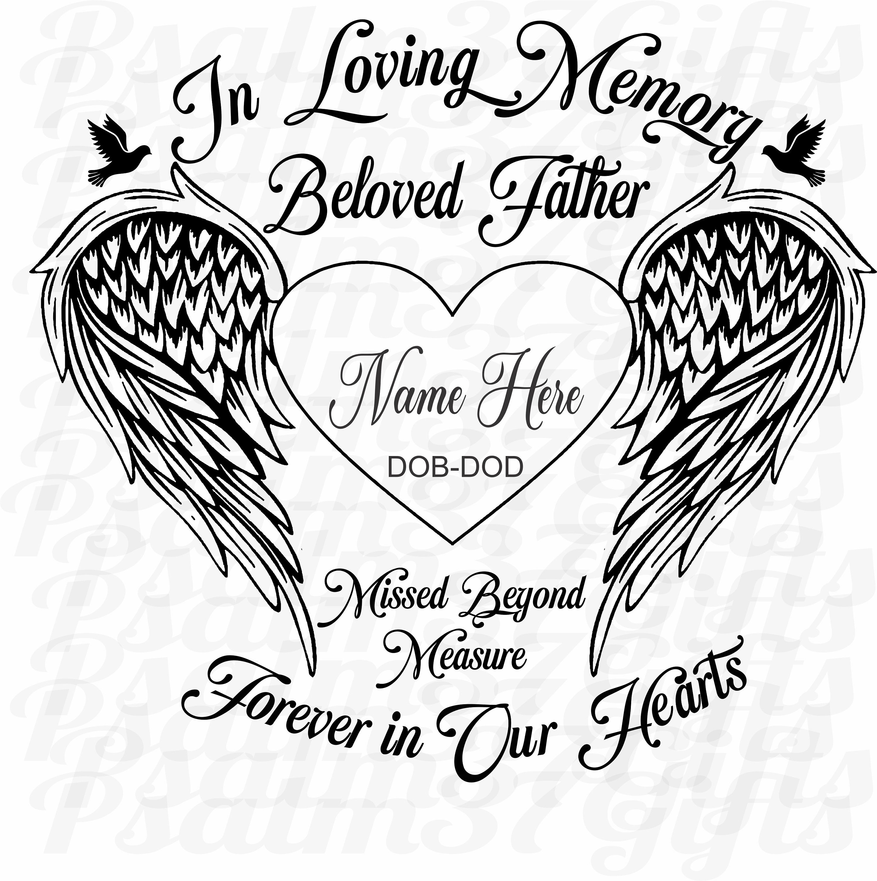 Beloved Father in Loving Memory of Missed Beyond Measure - Etsy